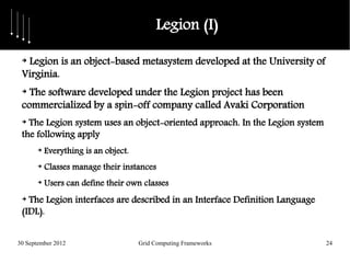 Grid Computing Frameworks | PPT