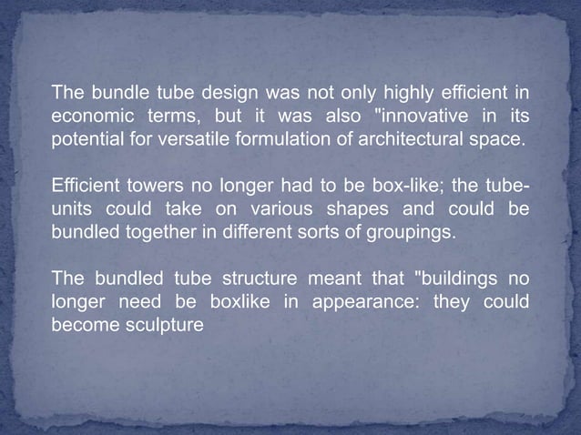 Bundled Tube Structural System | PPTX | Civil Engineering Industry ...