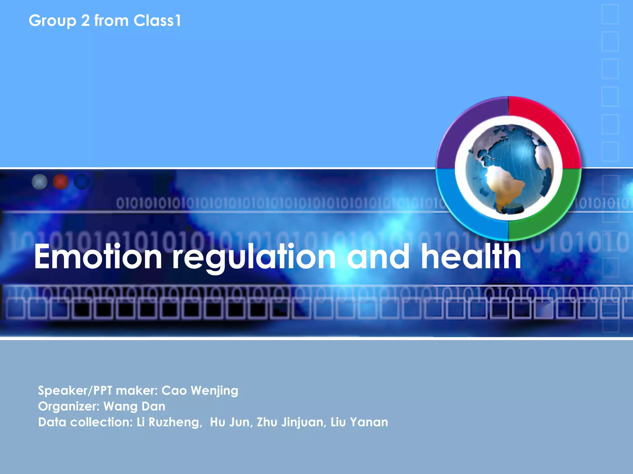 emotion regulation and health | PPT
