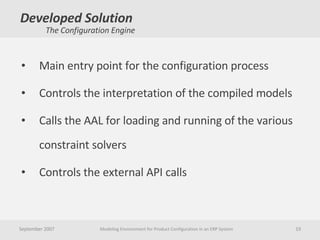 Modeling Environment for Product Configuration in an ERP System | PPT