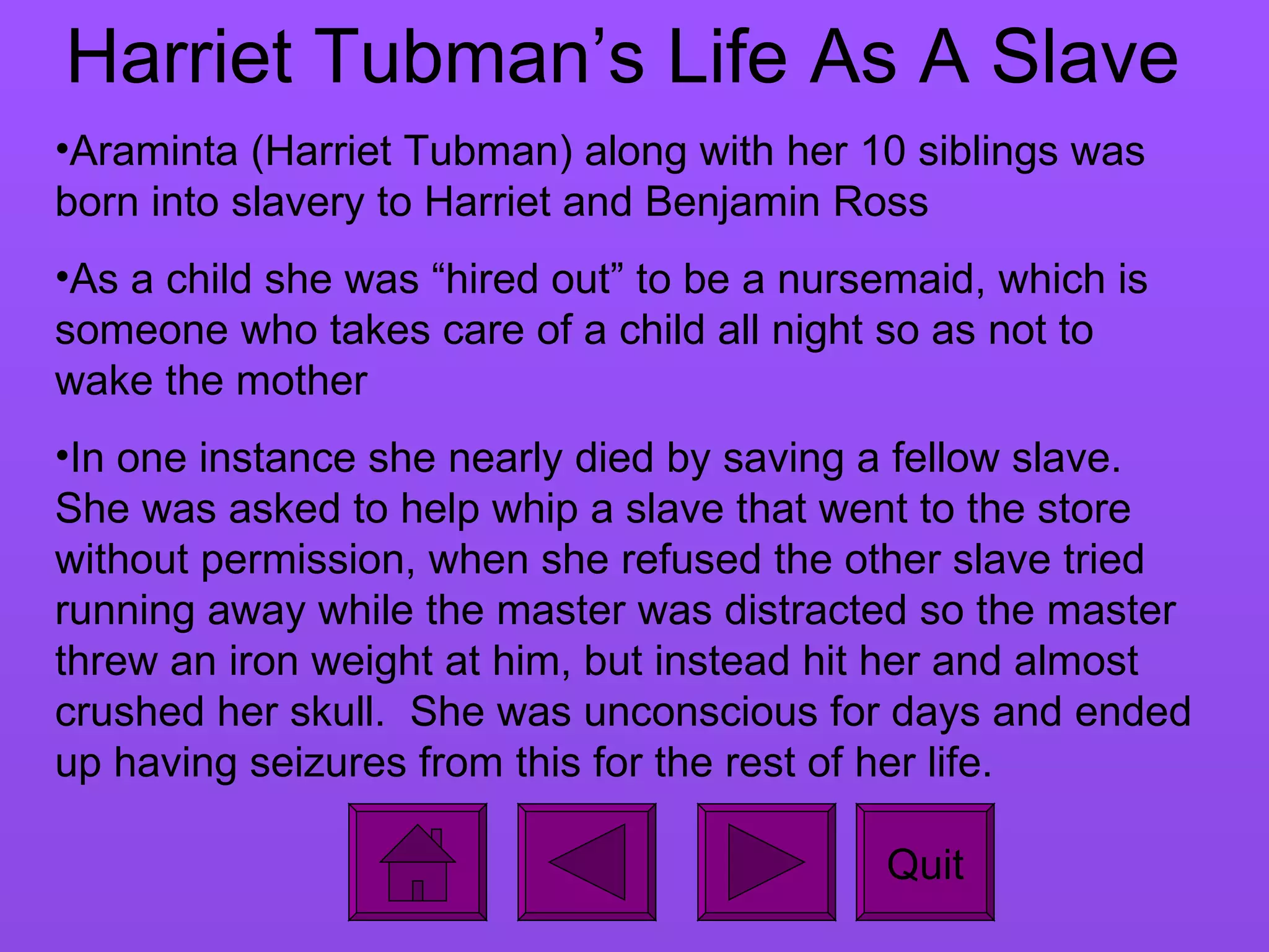 Interactive Powerpoint on Harriet Tubman | PPT