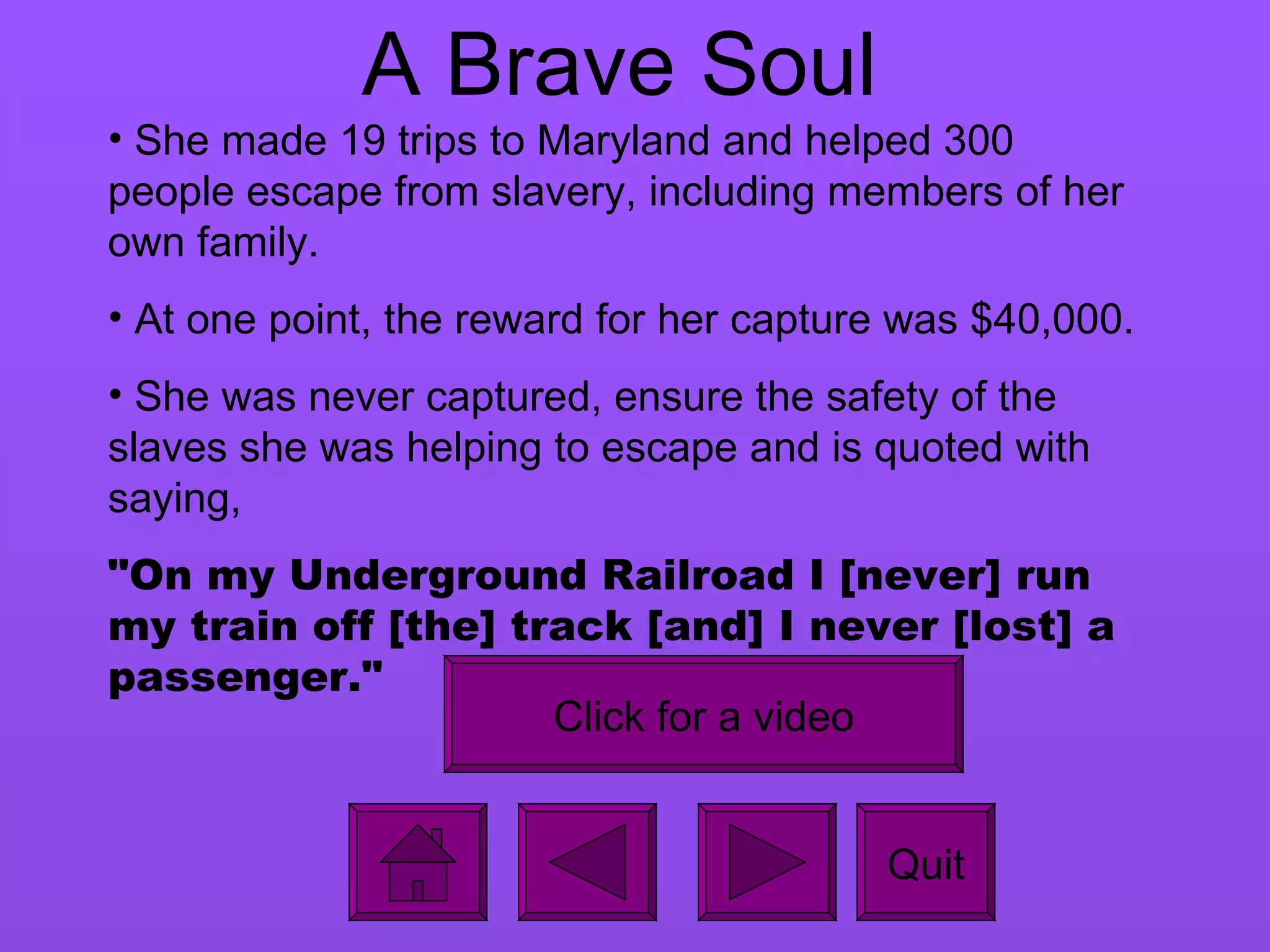 Interactive Powerpoint on Harriet Tubman | PPT