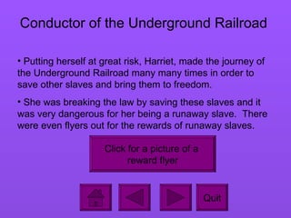Interactive Powerpoint on Harriet Tubman | PPT | Crime & Harmful Acts ...