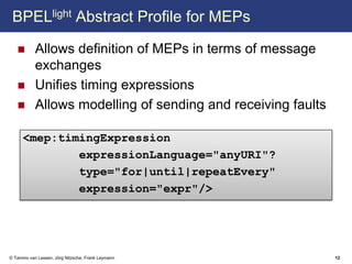 Formalizing Message Exchange Patterns using BPEL light | PPT