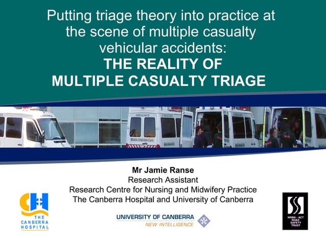 Putting triage theory into practice at the scene of multiple casualty ...