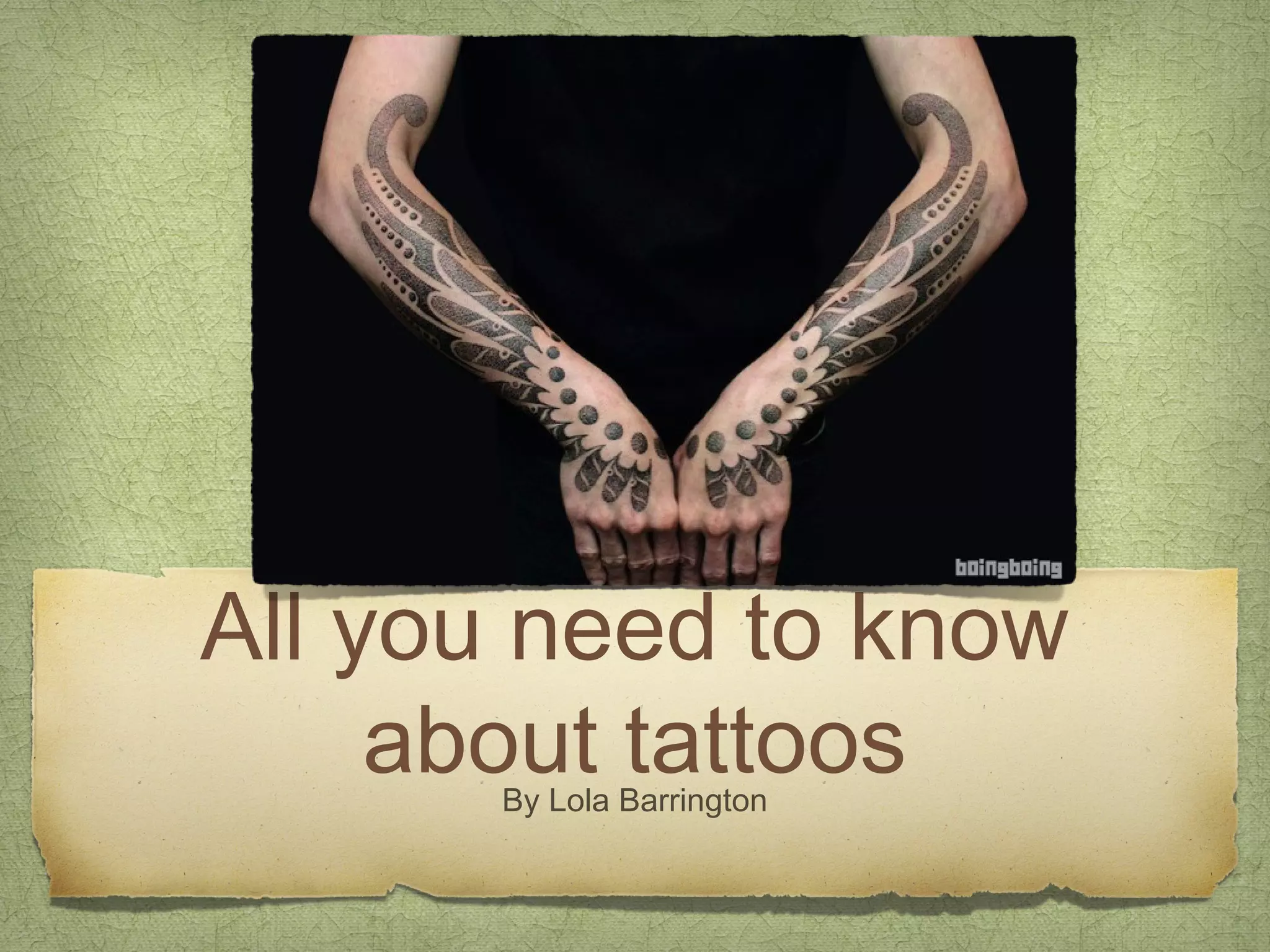 All About Tattoos | PPT