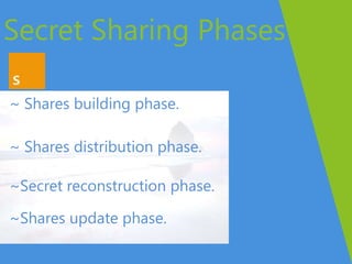 secret sharing schemes | PPTX