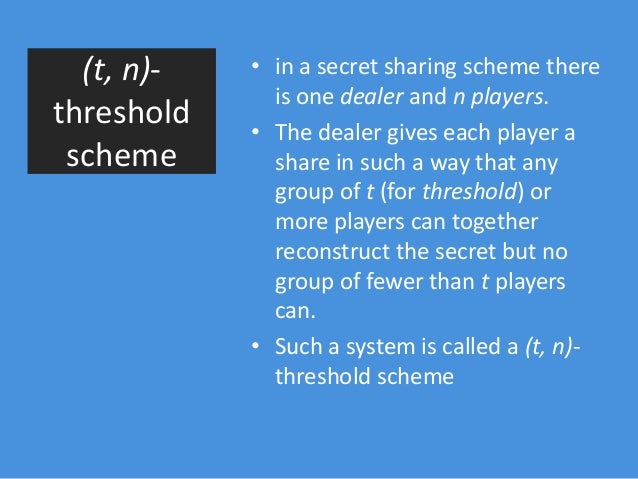 Secret Sharing Schemes 
