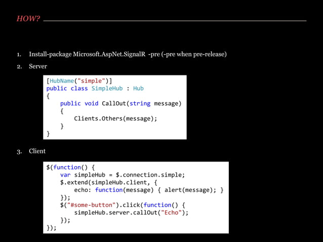 SignalR - Building an async web app with .NET