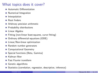 Apache Commons Math @ FOSDEM 2013 | PPT