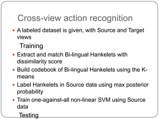 Cross-view Activity Recognition using Hankelets | PPT