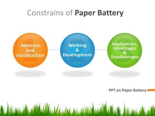 Paper Battery | PPSX