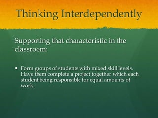 Characteristics of Intelligent Behavior Presentation | PPT