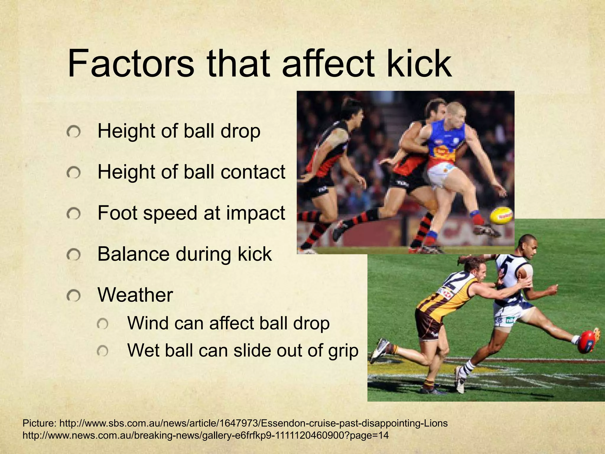 Fundamental Movement Pattern of an AFL Kick | PPTX