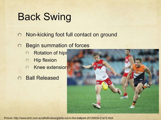Fundamental Movement Pattern of an AFL Kick | PPTX | Australian Rules ...