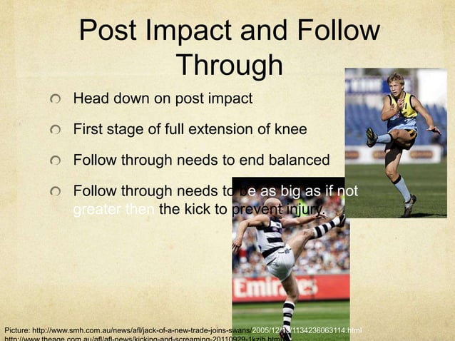 Fundamental Movement Pattern of an AFL Kick | PPTX | Australian Rules ...