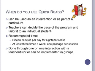 Quick Reads | PPT