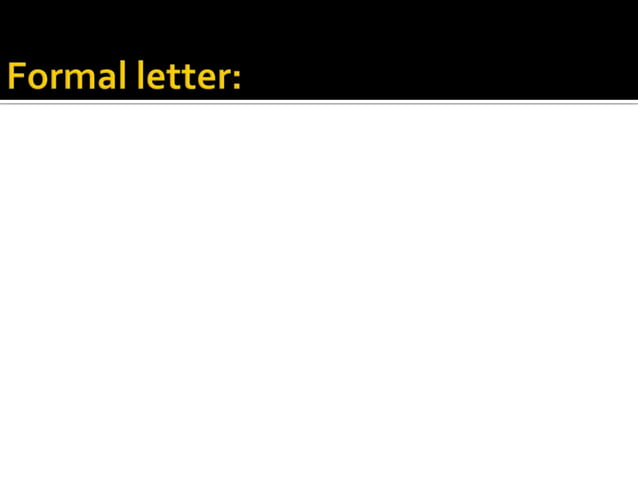 formal and informal letter | PPTX