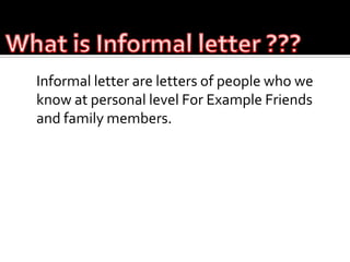 formal and informal letter | PPTX