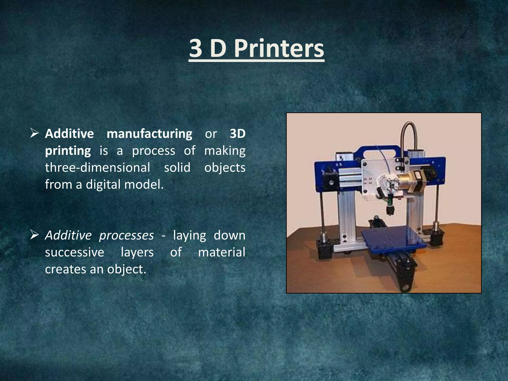 3 D Printing / Additive Manufacturing | PPSX