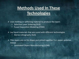 3 D Printing / Additive Manufacturing | PPSX
