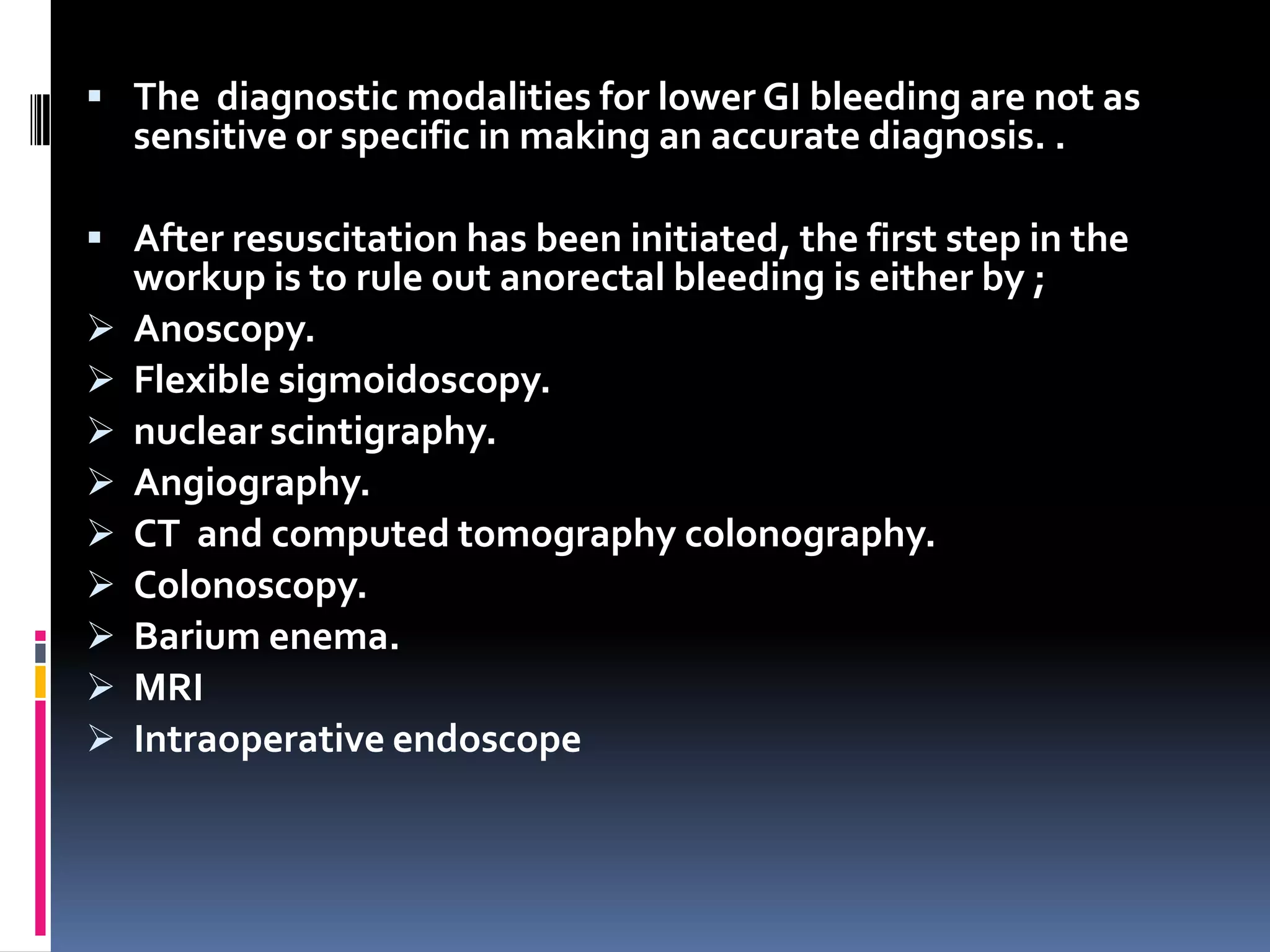 Lower Gastrointestinal Bleeding | PPTX