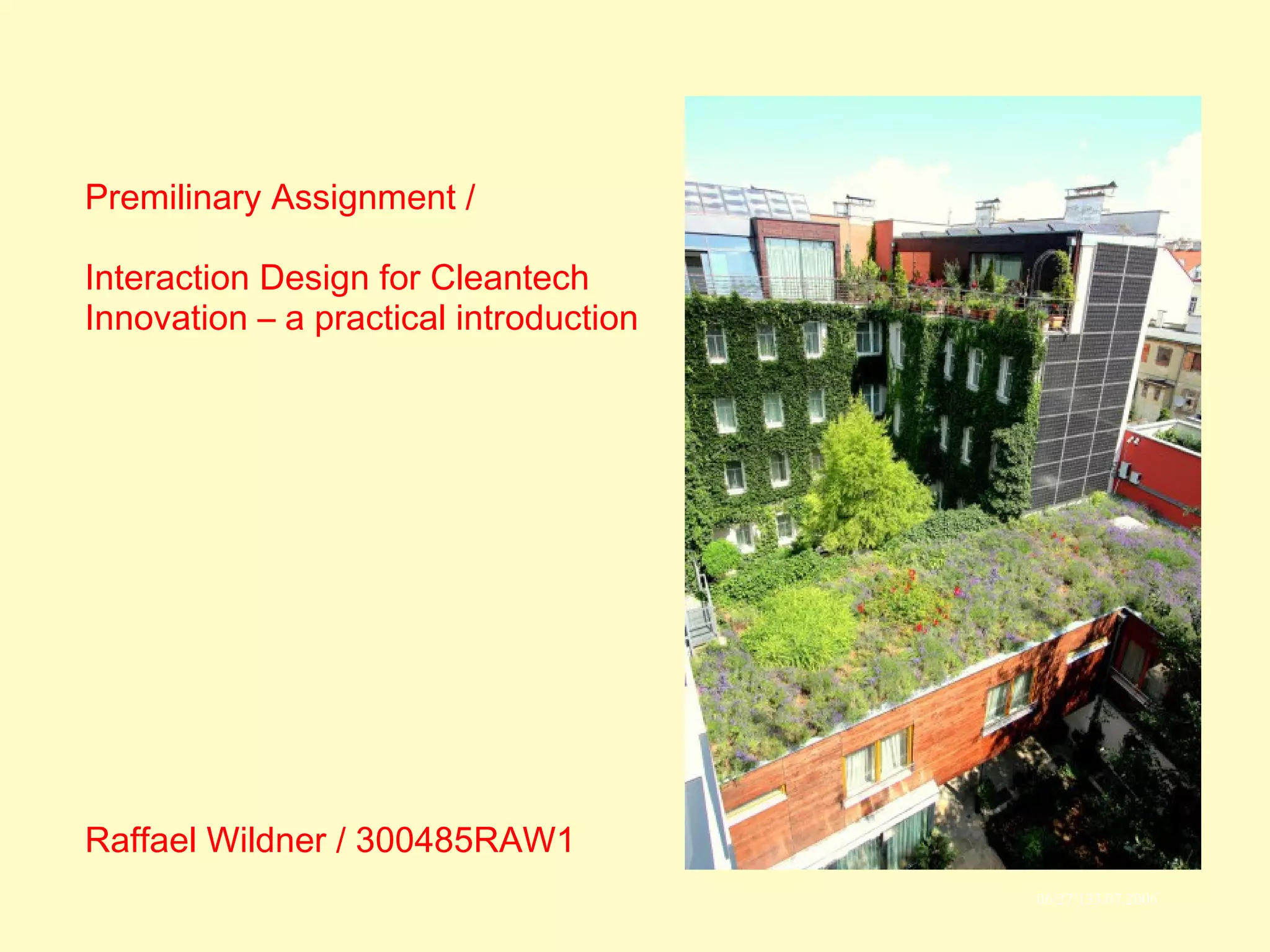 Preliminary Assignment | PPT