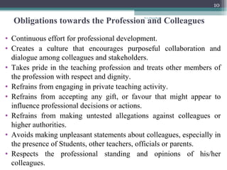 Professional ethics for Teachers | PPT