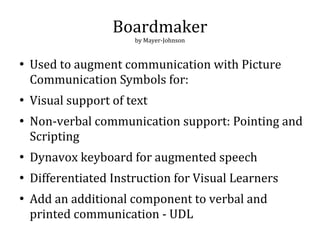 Boardmaker Presentation | ODP | Education