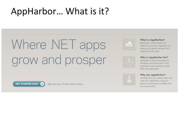 ASP.NET MVC in the Cloud with AppHarbor | PPT
