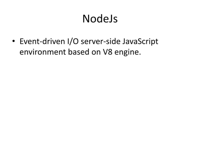 Application of nodejs in epsilon mobile | PPT