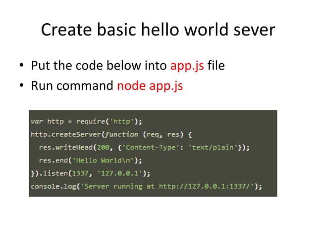 Application of nodejs in epsilon mobile | PPT