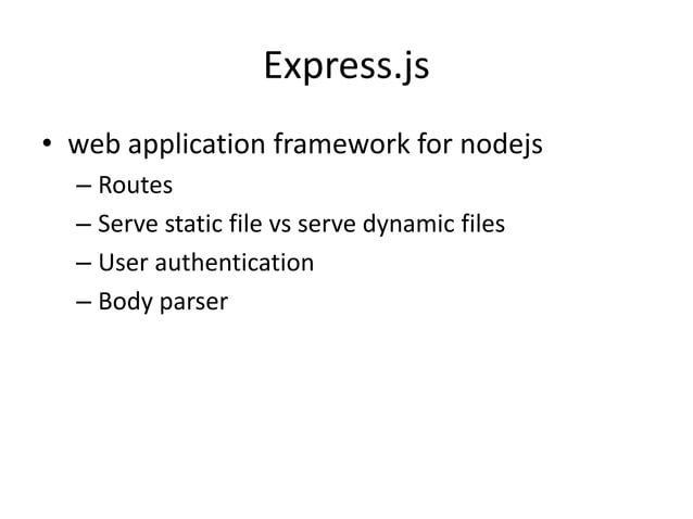 Application of nodejs in epsilon mobile | PPT