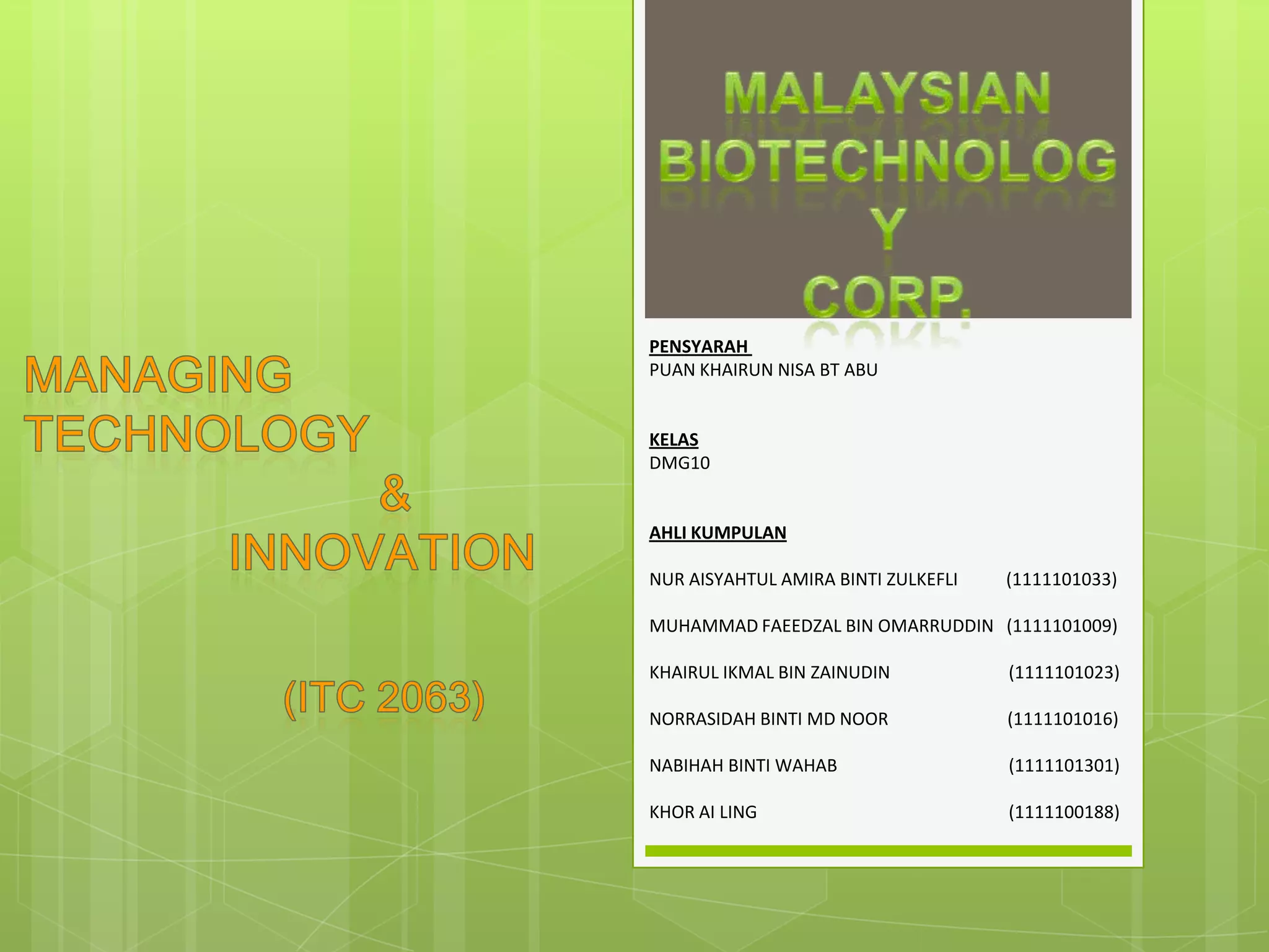 Semester 5 - Biotechnology Corporation | PPT