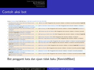 Pengenalan Pywikipediabot | PDF