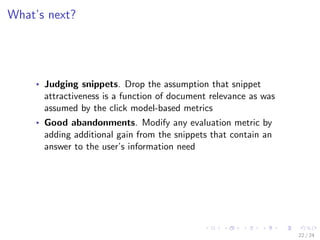 Click Model-Based Information Retrieval Metrics | PPT