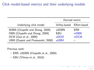 Click Model-Based Information Retrieval Metrics | PPT