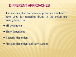 colon specific drug delivery system | PPTX