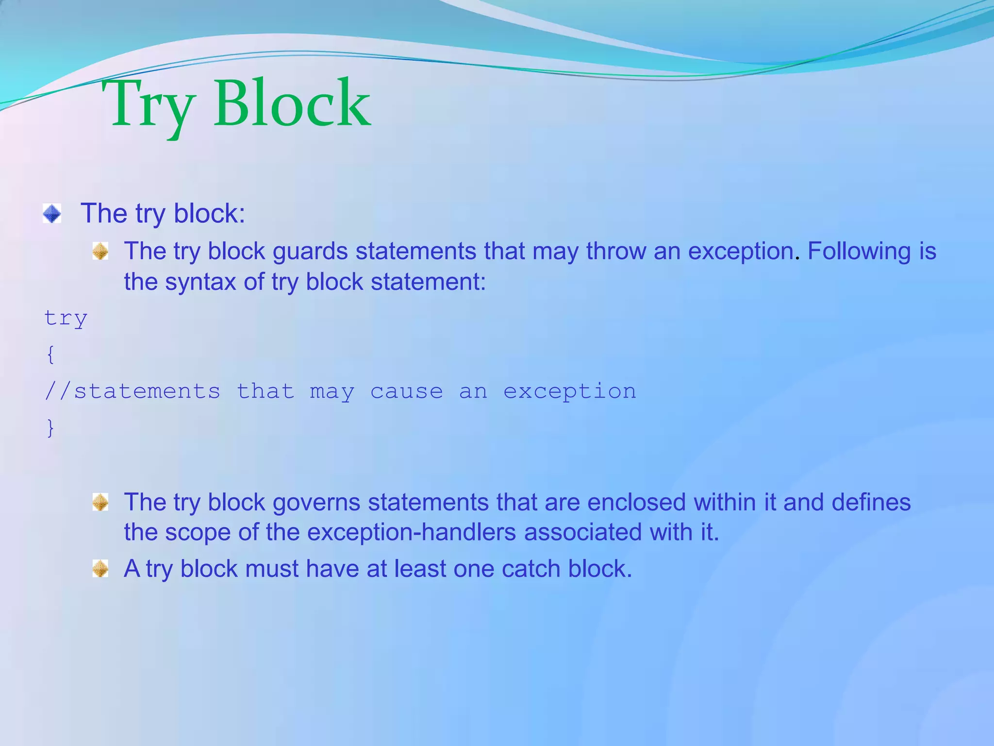 Implicit And Explicit Sequence Control With Exception Handling Pptx Programming Languages