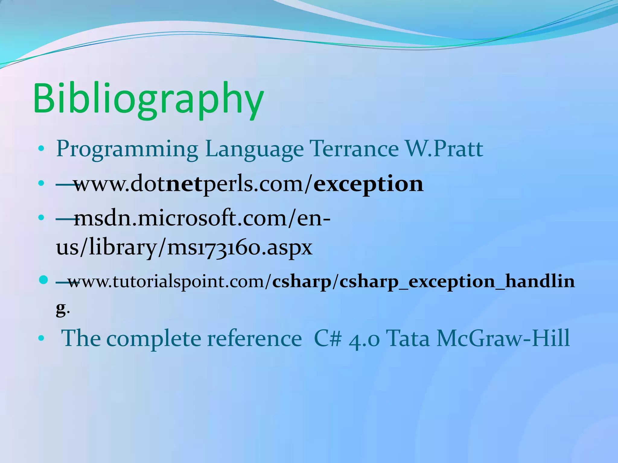 Implicit And Explicit Sequence Control With Exception Handling Pptx Programming Languages