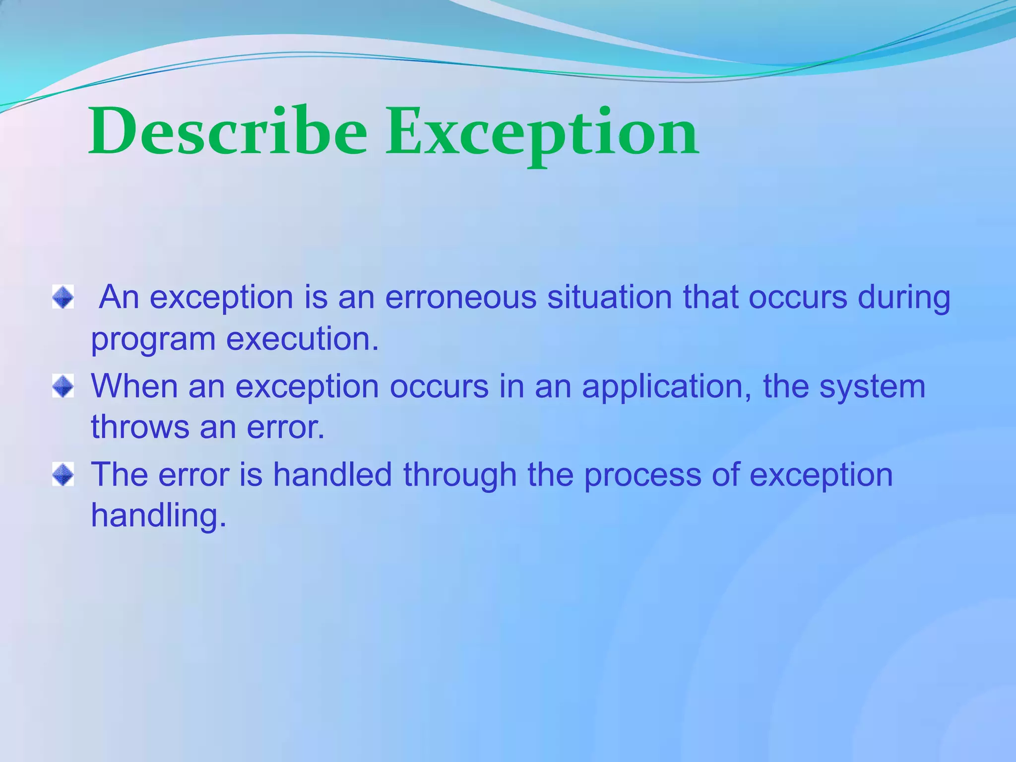 Implicit and explicit sequence control with exception handling | PPTX