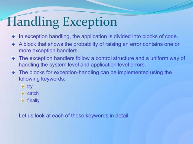 Implicit and explicit sequence control with exception handling | PPTX | Programming Languages ...