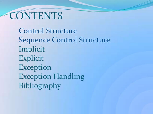 Implicit and explicit sequence control with exception handling | PPTX | Programming Languages ...