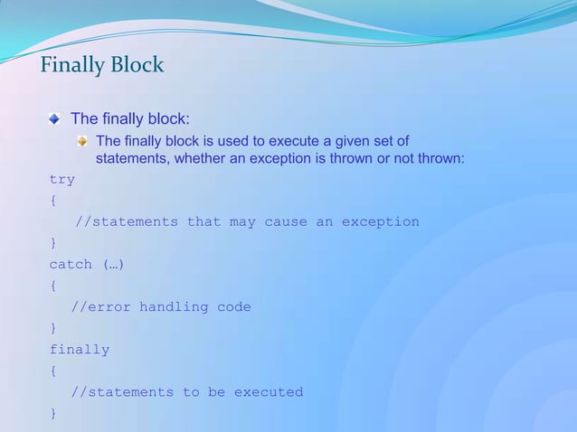 Implicit And Explicit Sequence Control With Exception Handling Ppt 
