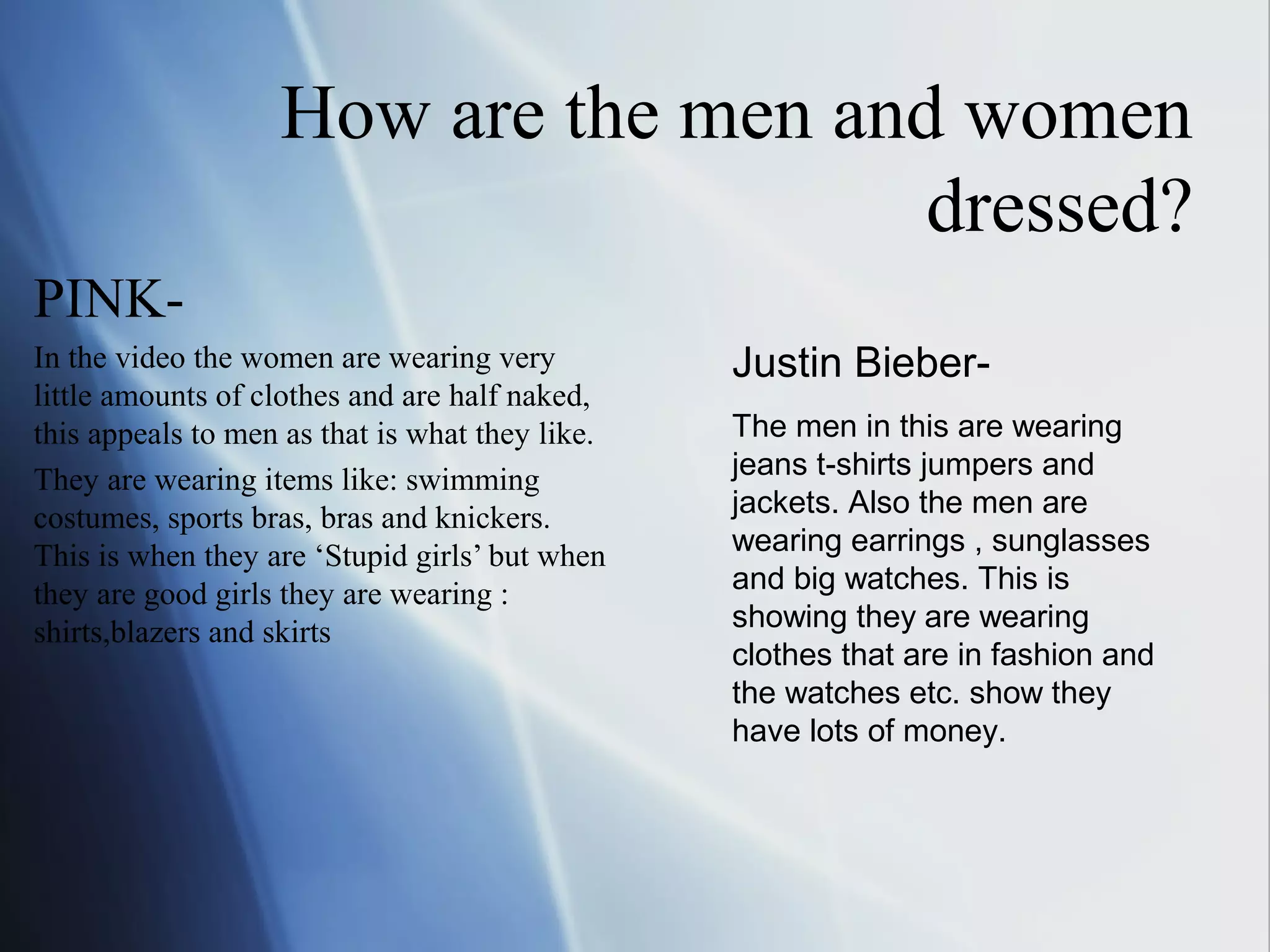 PINK , Justin Bieber | PPT