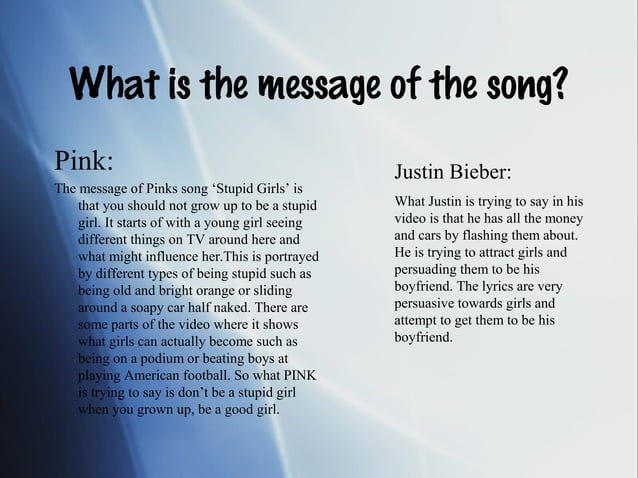 PINK , Justin Bieber | PPT