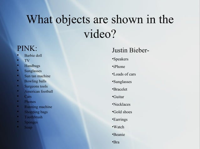PINK , Justin Bieber | PPT