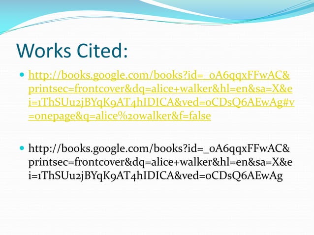 Alice Walker Presentation | PPTX | Books and Literature