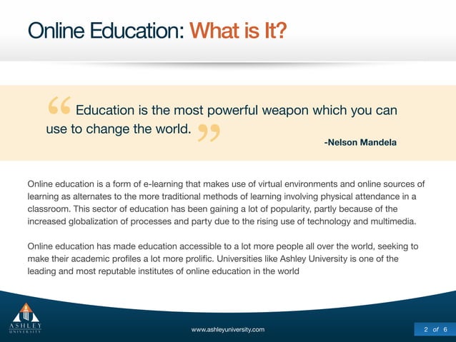 Ashley University's Online Educational Programs | PDF | Undergraduate ...
