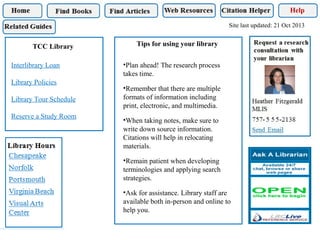 Sample LibGuide for Health Sciences | PPT